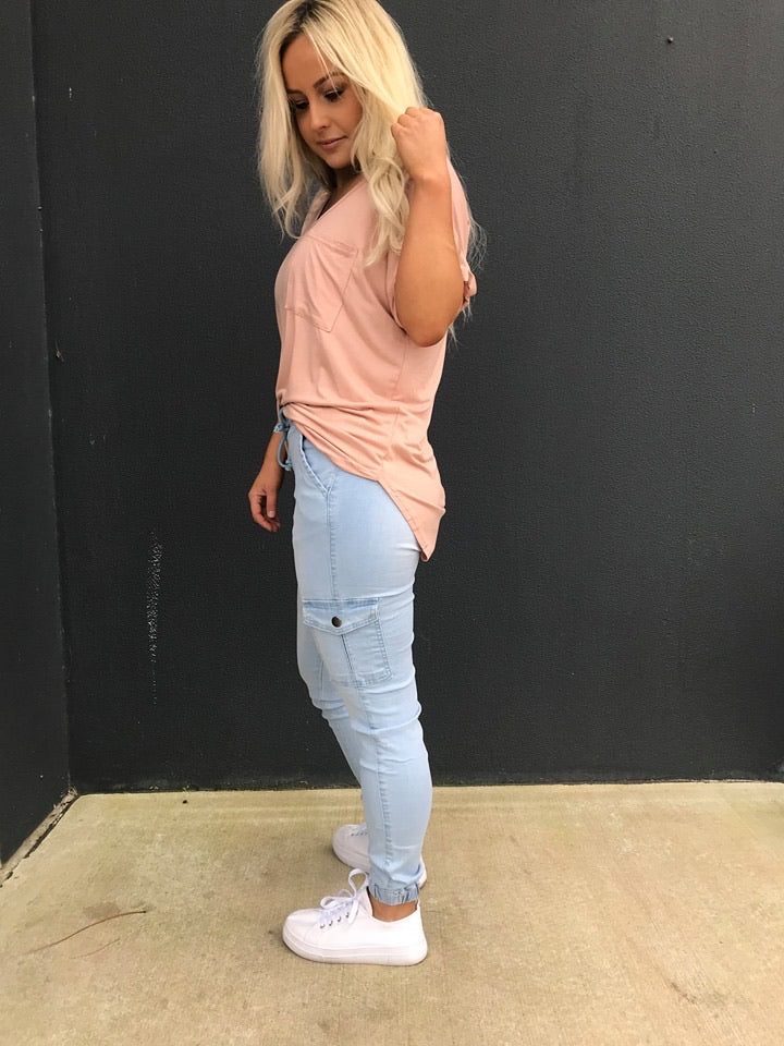 Wakee - Swagger Joggers - Chambray Denim – Dilux Designs